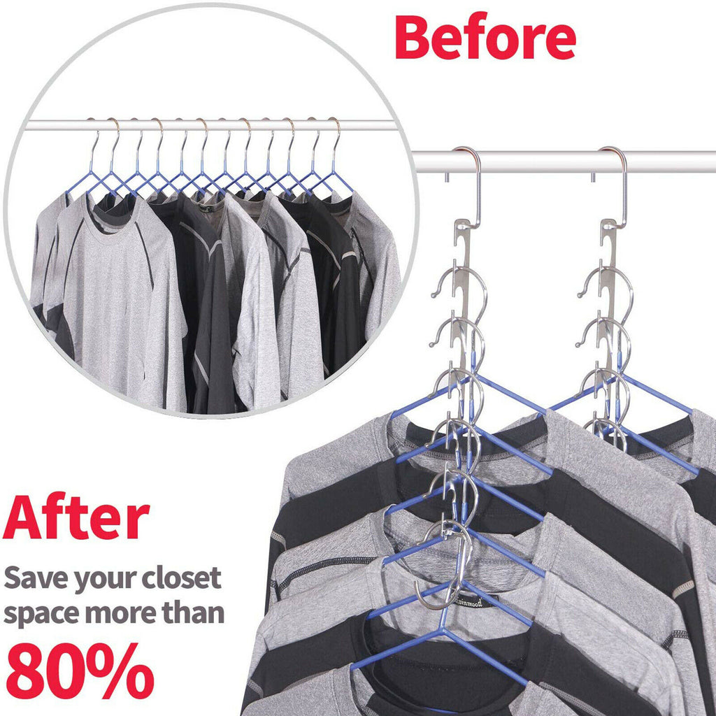 Space Saving Metal Magic Multiple Hangers Holder – Daily House Holds